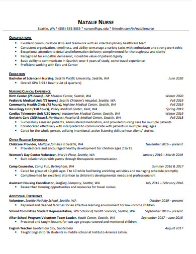 30+ Nursing Resume Examples in PDF | Examples