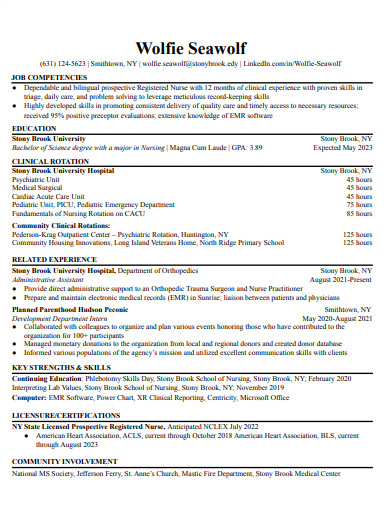 30+ Nursing Resume Examples in PDF | Examples