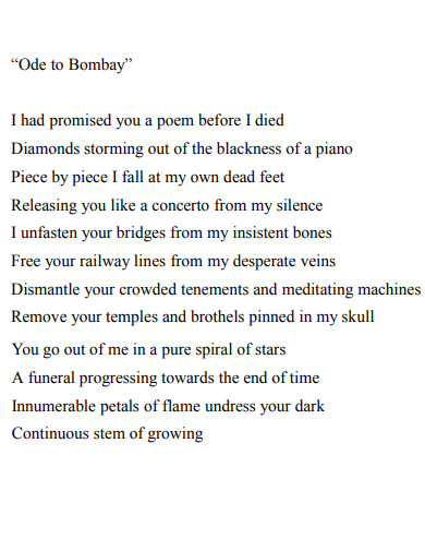 30 Ode Poem Examples In PDF Examples