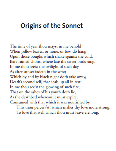30+ Sonnet Poem Examples in PDF | Examples