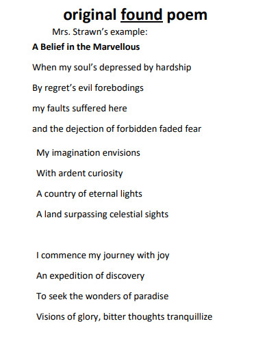30+ Found Poem Examples in PDF | Examples