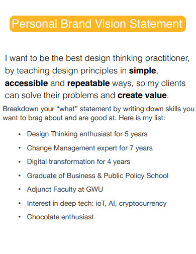 30+ Personal Brand Statement Examples in PDF | Examples