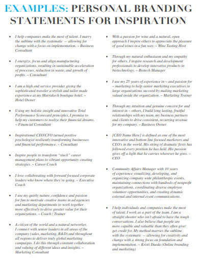 30+ Personal Branding Examples in PDF, DOCS | Examples