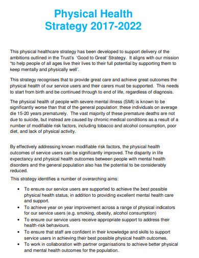 28+ Physical Health Examples in PDF | Examples
