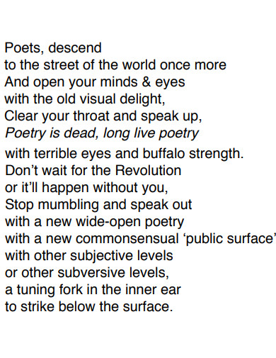 30+ Slam Poetry Examples in PDF | Examples