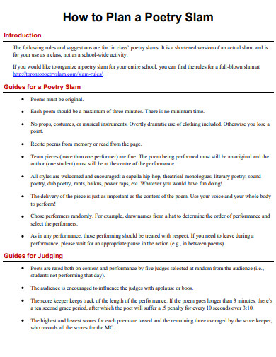 30+ Slam Poetry Examples in PDF | Examples