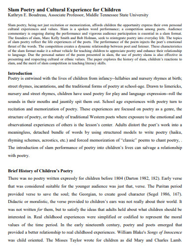 30+ Slam Poetry Examples in PDF | Examples