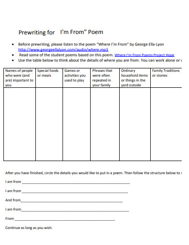 I Am from Poem - 30+ Examples, Format, How to Write, PDF