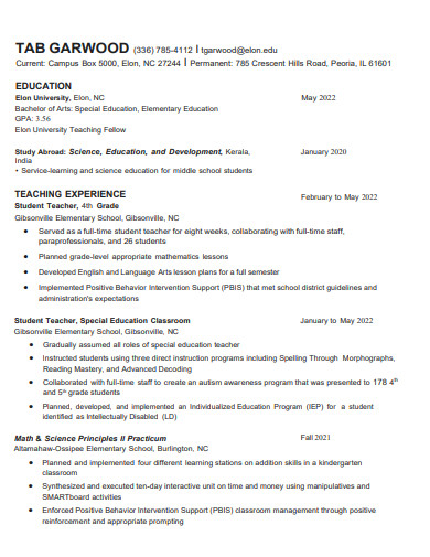 30+ Teacher Resume Examples in InDesign | Illustrator | Word | Apple ...