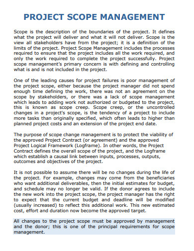 30+ Project Scope Examples in Word Google Docs Apple Pages PDF | Examples