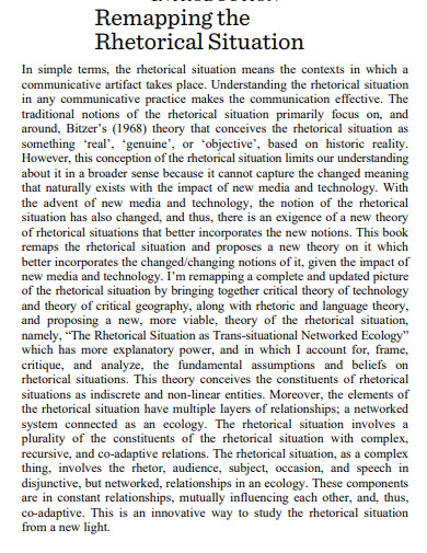 30+ Rhetorical Situation Examples in PDF | Examples