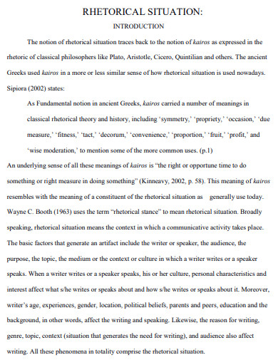 30+ Rhetorical Situation Examples in PDF | Examples