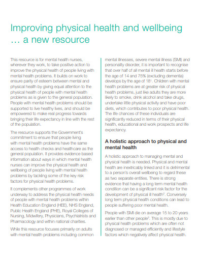 28+ Physical Health Examples in PDF | Examples