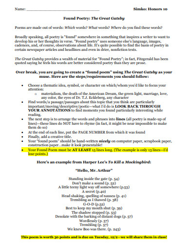 30+ Found Poem Examples in PDF | Examples