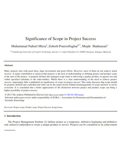 30+ Project Scope Examples in Word Google Docs Apple Pages PDF | Examples