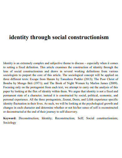 37+ Example of a Social Construct - PDF, Docs | Examples