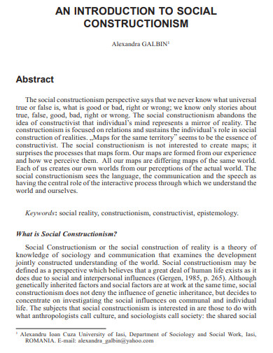 37+ Example of a Social Construct - PDF, Docs | Examples