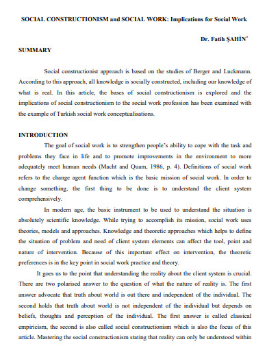 37+ Example of a Social Construct - PDF, Docs | Examples