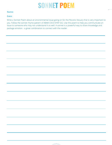 30+ Sonnet Poem Examples in PDF | Examples