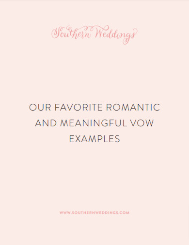 24+ Unique Wedding Vows - Examples, PDF | Examples