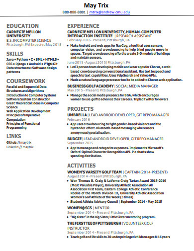 35+ Example of Resumes in PDF, DOCS | Examples