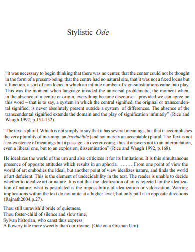 Ode Poem - 30+ Examples, Format, How to Write, PDF