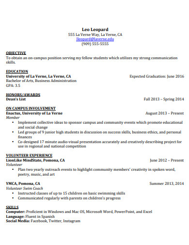 30+ Student Resumes Examples in Apple Pages, Word, PDF, PSD, Publisher ...