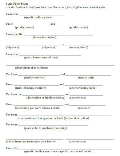 I Am from Poem - 30+ Examples, Format, How to Write, PDF