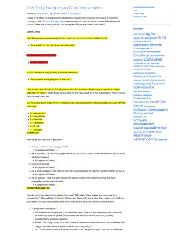 User Stories - 34+ Examples, Format, How to Write, PDF