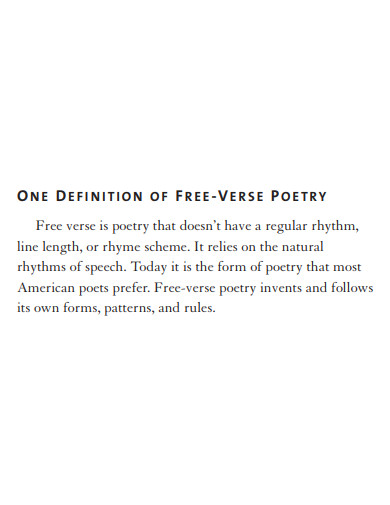 30+ Free Verse Poem Examples | Examples