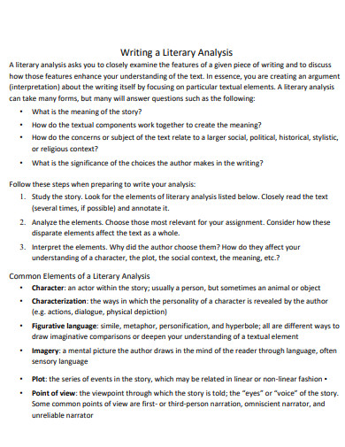 30+ Literary Analysis Examples PDF | Google Docs | Pages | DOC | Examples