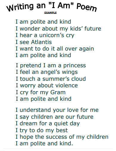 30+ I am Poem Examples | Examples