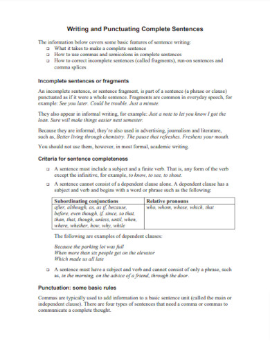 Complete Sentence - 30+ Examples, How to Create