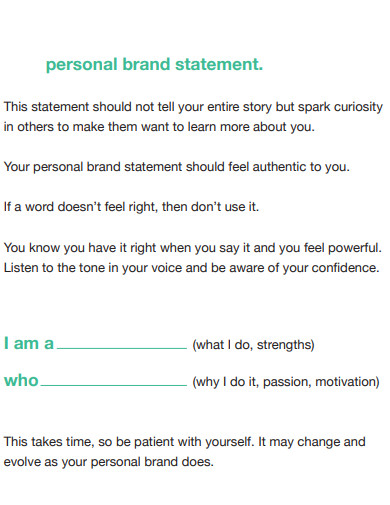 30+ Personal Brand Statement Examples in PDF | Examples