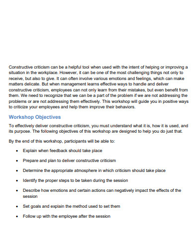30+ Constructive Criticism Examples in PDF | Examples