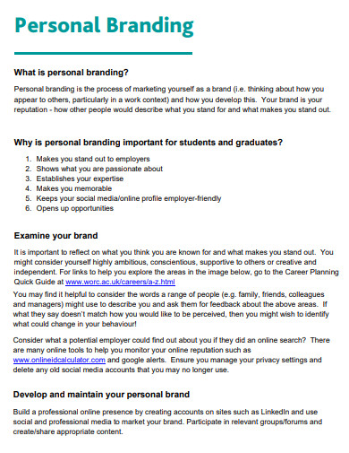 30+ Personal Branding Examples in PDF, DOCS | Examples