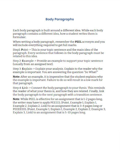 20+ Body Paragraph Examples | Examples
