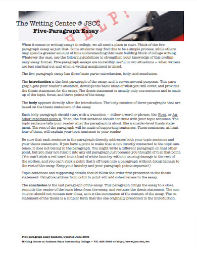 34+ 5 Paragraph Essay Example | Examples
