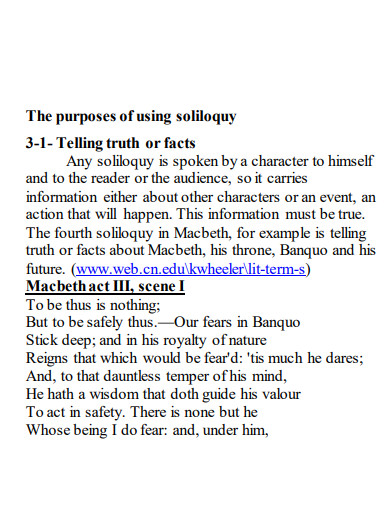 What Is Soliloquy As A Literary Term Definition Examples