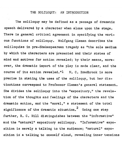 What Is Soliloquy As A Literary Term Definition Examples