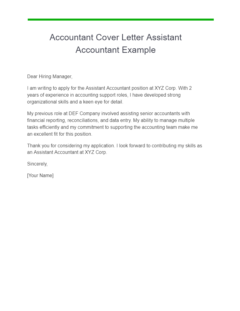 Accountant Cover Letter - 21+ Examples, Format, How to write, PDF