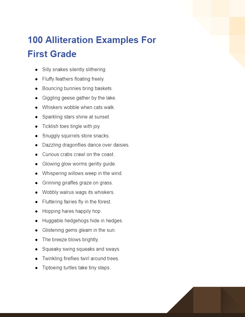 Alliteration For First Grade - 100+ Examples, How to Write, Tips
