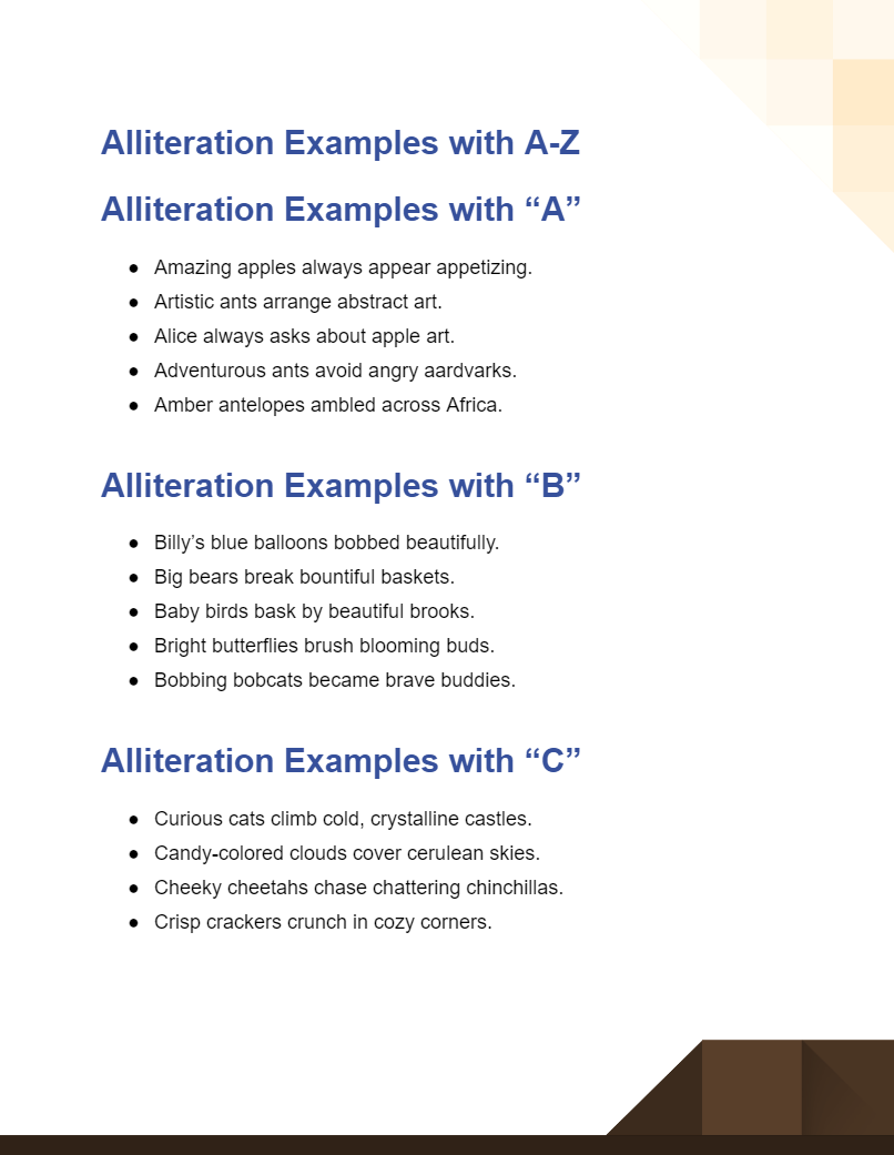 What Is An Alphabet Alliteration Poem A Z Sitedoct
