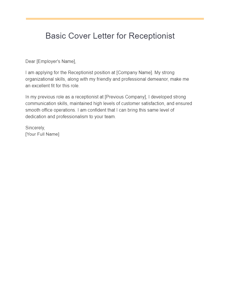 17+ Basic Cover Letter Examples, How to Use Guide | Examples