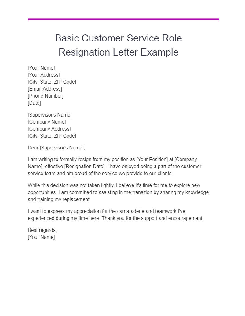 19+ Basic Resignation Letter Examples, How to Write, Tips | Examples