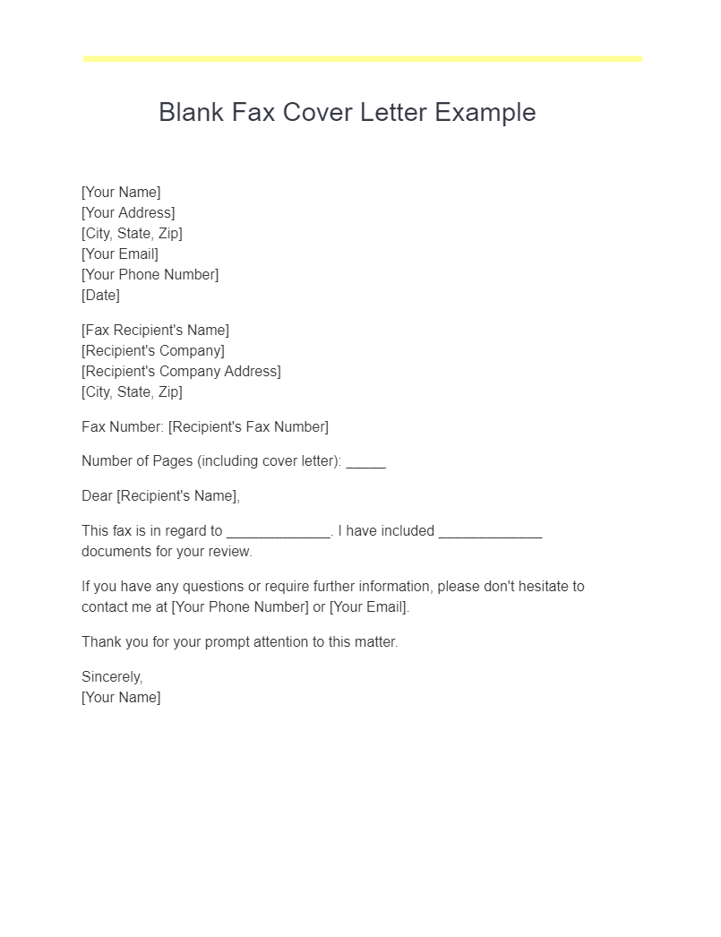 10+ Blank Cover Letter Examples, Copy & Paste, How to Use | Examples