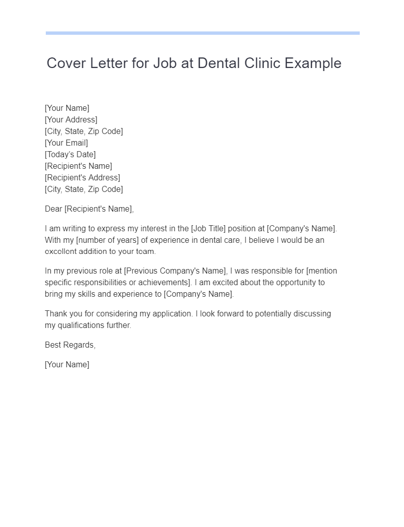 13+ Dental Assistant Cover Letter Examples, How to Write, Guide | Examples