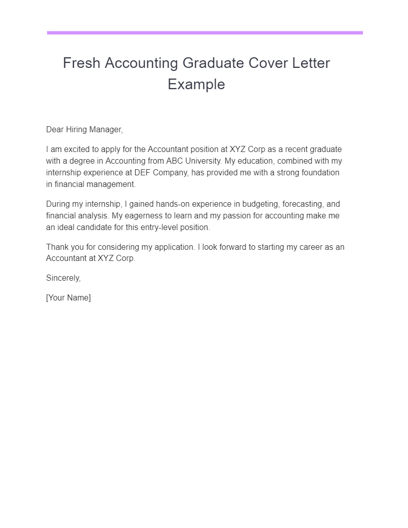 Accountant Cover Letter - 21+ Examples, Format, How to write, PDF
