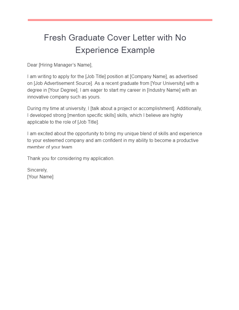21 Fresh Graduate Cover Letter Examples How To Write Tips Examples