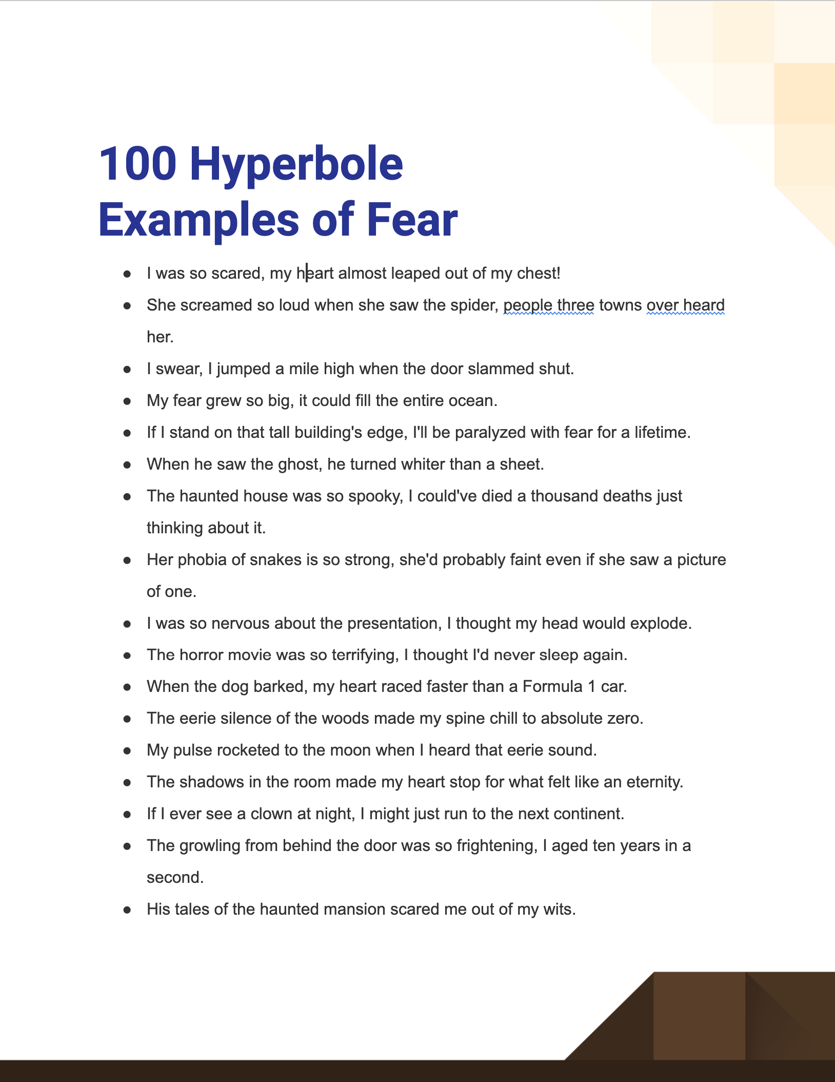 Hyperbole of Fear - 99+ Examples, How to Write, PDF, Tips